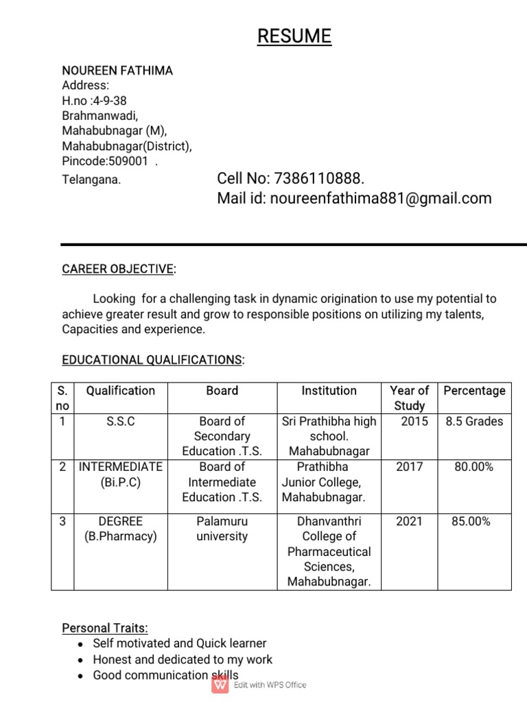 Noureen Resume 1 | PDF
