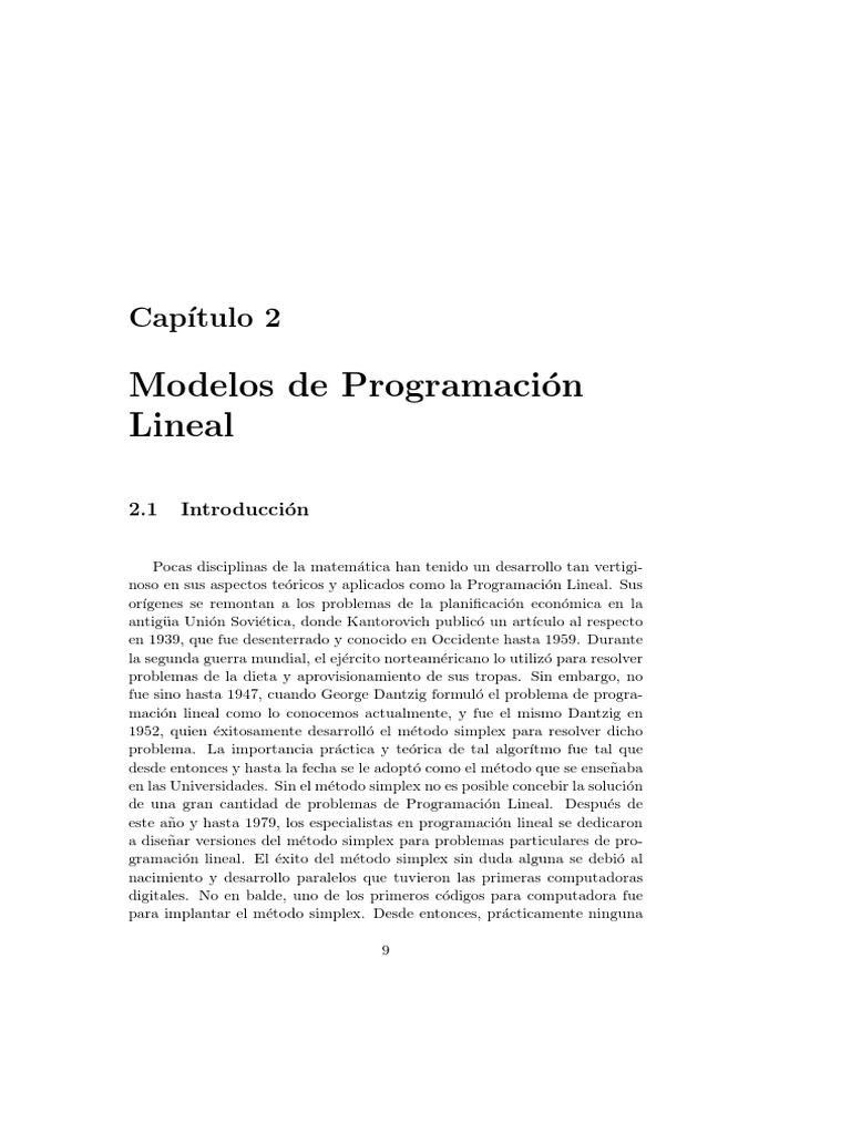 Ccap 1 | PDF | Programación lineal