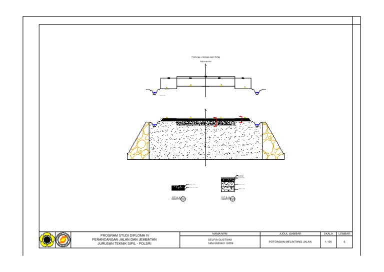 06.gambar Potongan Melintang Jalan | PDF