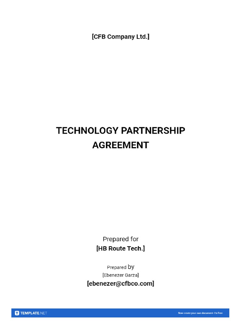 Technology Partnership Agreement Template | PDF