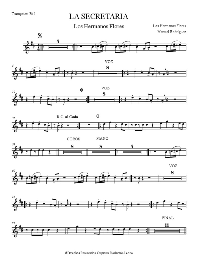 Enfermera - Trumpet in Bb1 | PDF