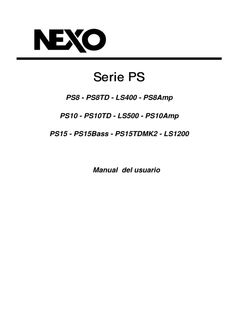 Serie PS Serie PS Serie PS Serie PS | PDF | Altoparlante | Tornillo