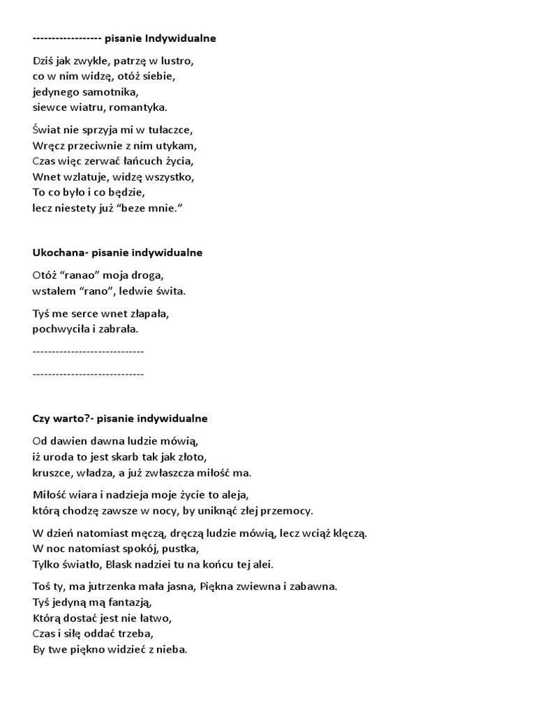 Wiersze | PDF