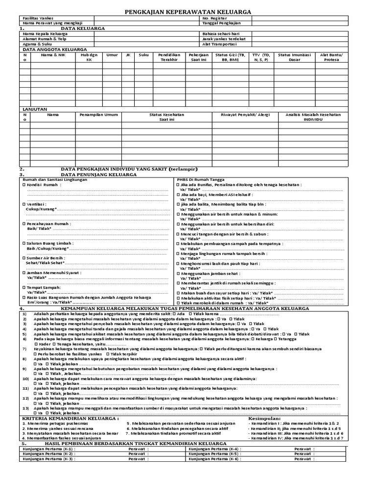 Form Askep KLG (Depkes) | PDF