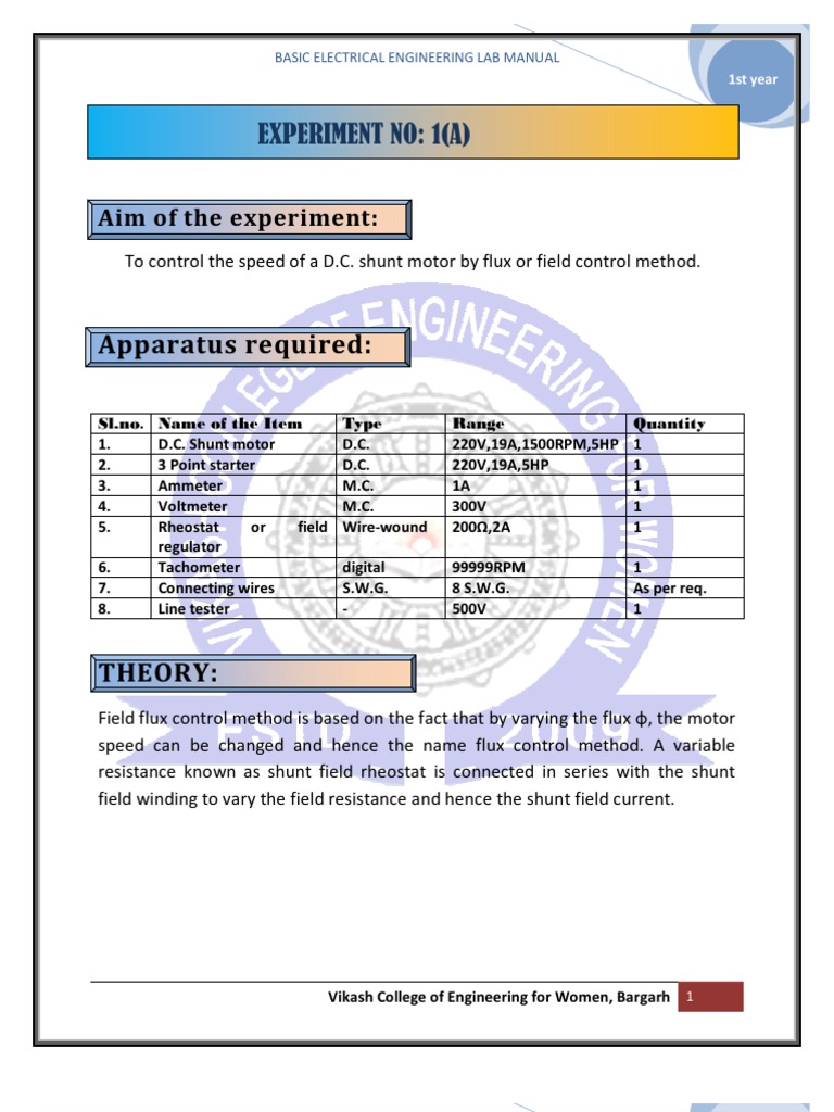 BEE Lab Manual | PDF | Quantity | Electromagnetic Compatibility
