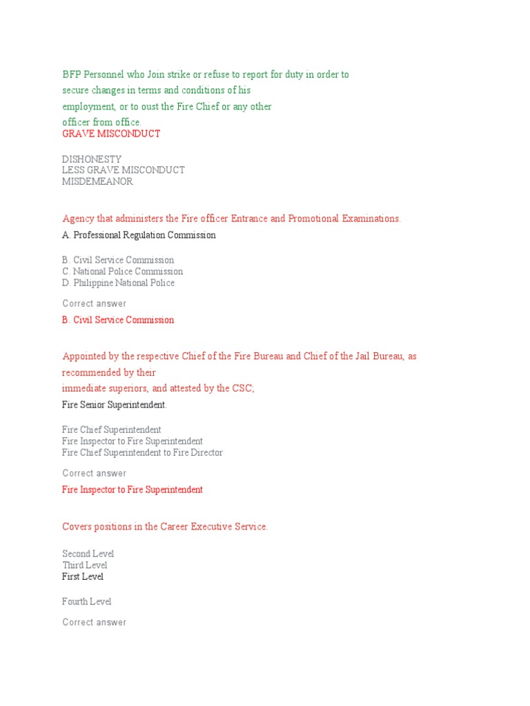 BFP Personnel Promotion and Retirement Rules | PDF | Inspector | Civil ...