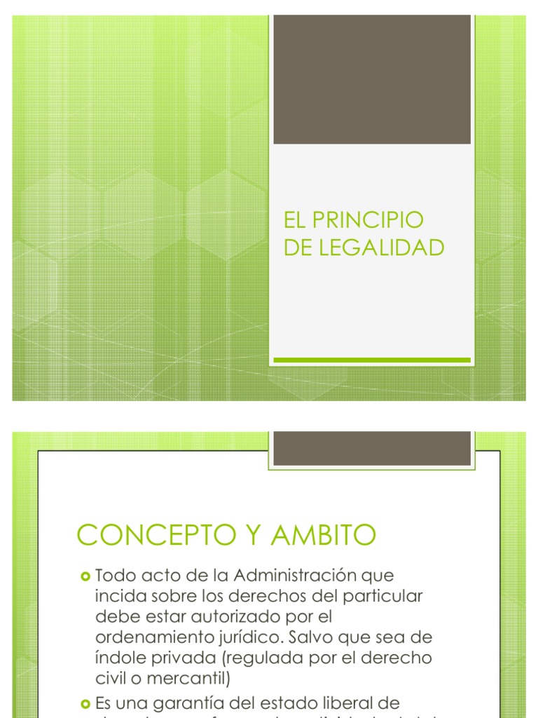 Concepto y Principio de Legalidad | PDF | Derecho