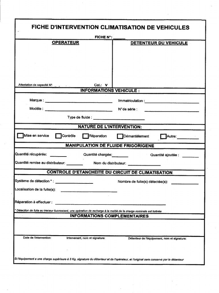 Fiche D'intervention | PDF