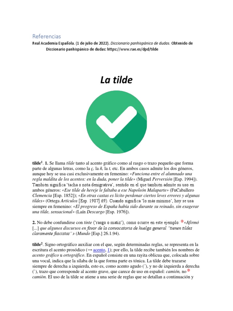 La Tilde | PDF | Tipología Lingüística | Mecánica del lenguaje