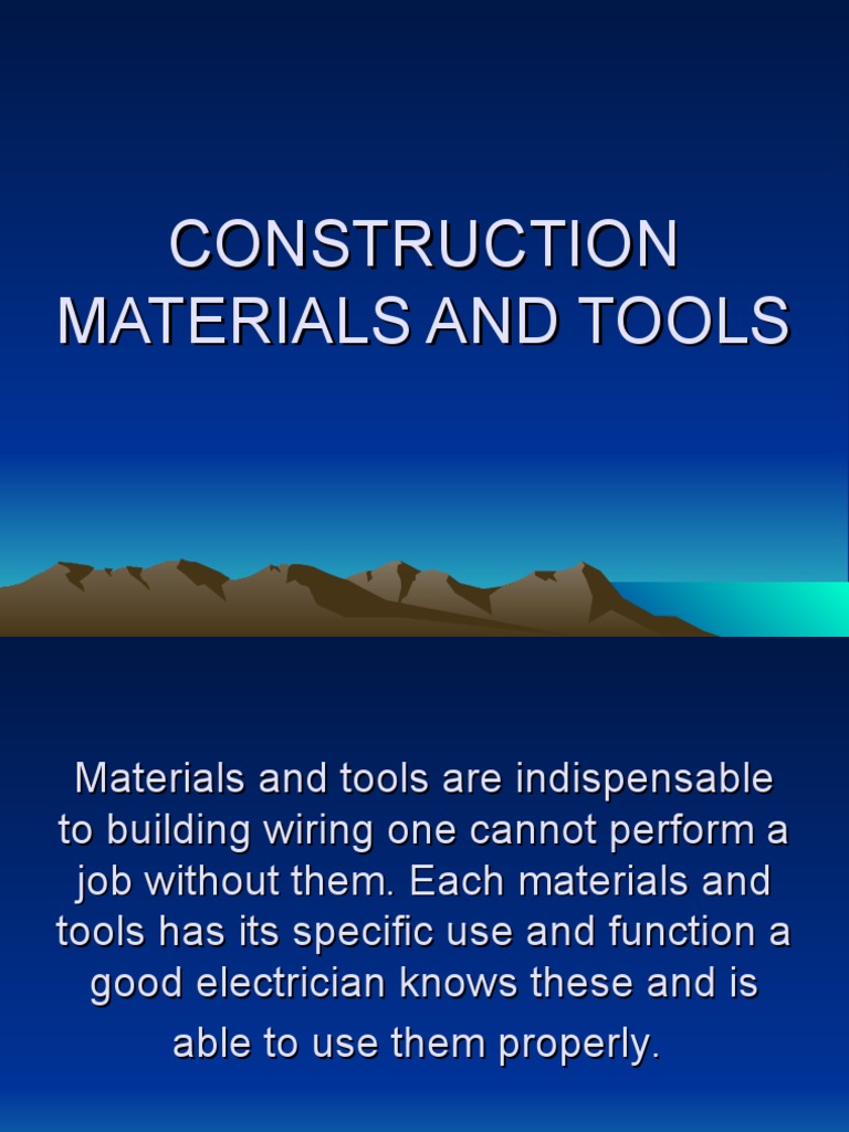 Electrical Materials Presentation | PDF | Electrical Equipment | Wire