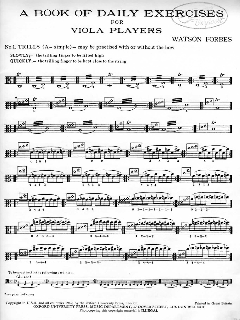 Daily Exercises Viola001 | PDF