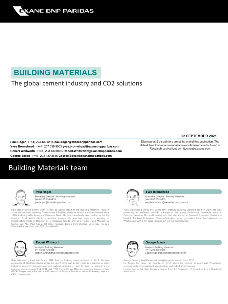 S1 3 Exane BNP Paribas | Download Free PDF | Cement | Renewable Energy
