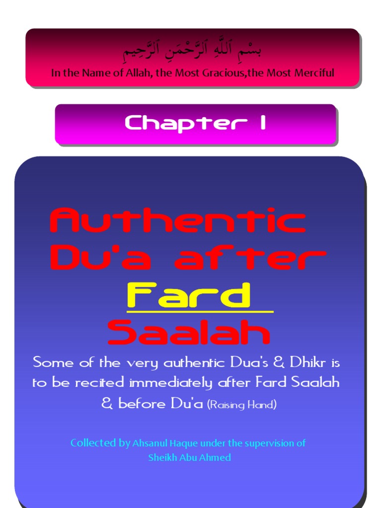 Dua After Salah | Islamic Ethics | Religious Behaviour And Experience