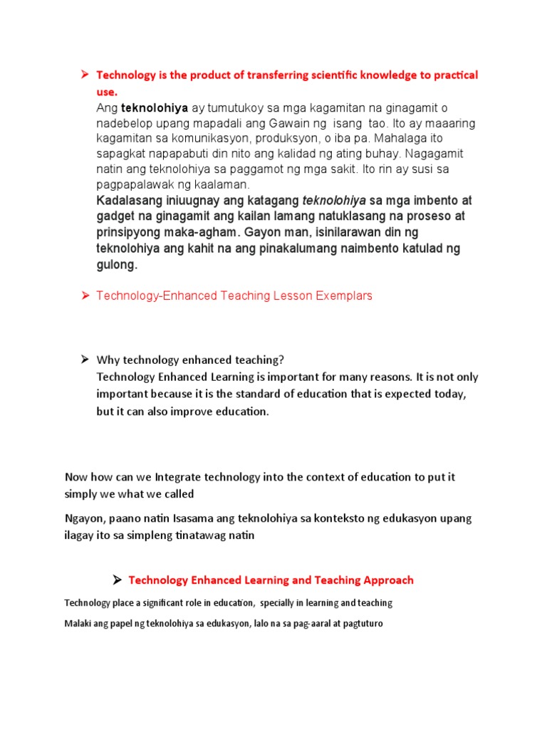 Technology Is The Product of Transferring Scientific Knowledge To ...