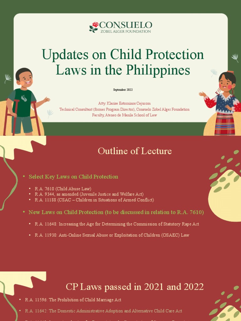 Updates On CP Laws CWC Sept2022 | PDF | Child Abuse | Sexual Abuse