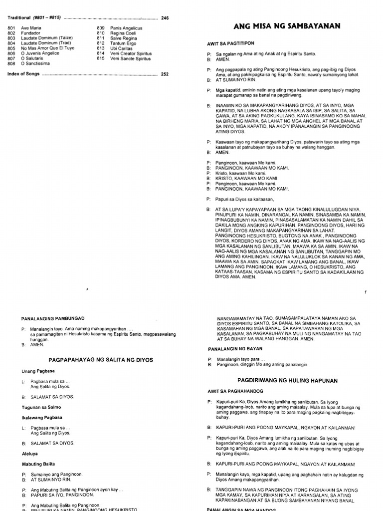 Misa NG Sambayanan | PDF