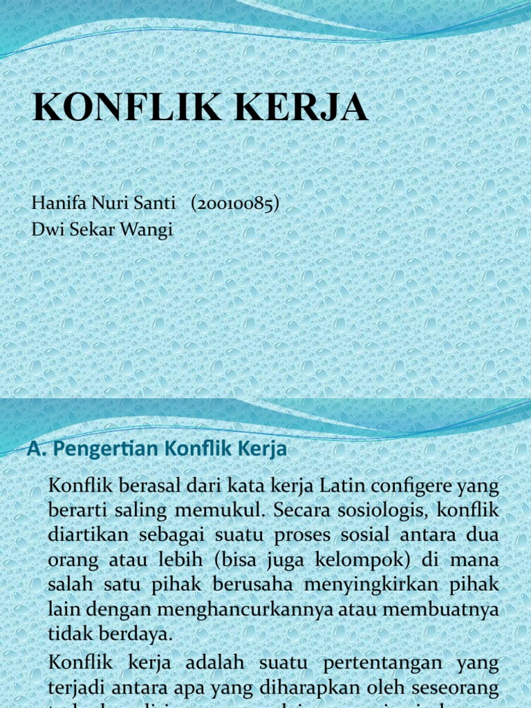 Konflik Kerja | PDF