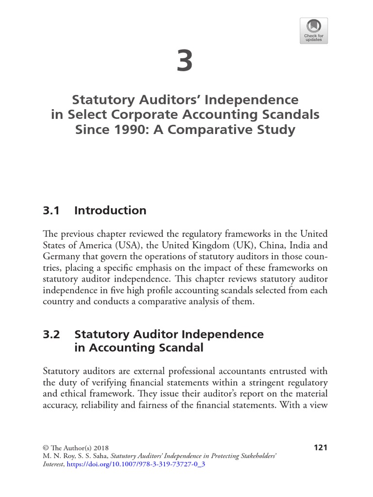 Statutory Auditors' Independence | PDF | Audit | Financial Audit