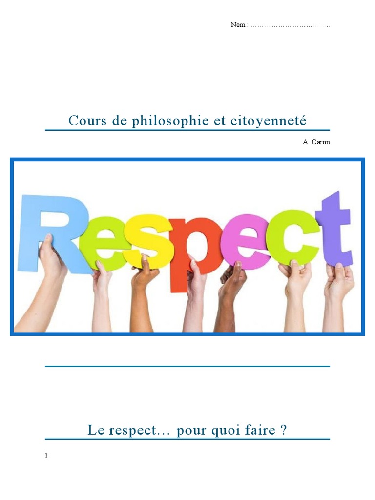 Importance du Respect en Classe | PDF