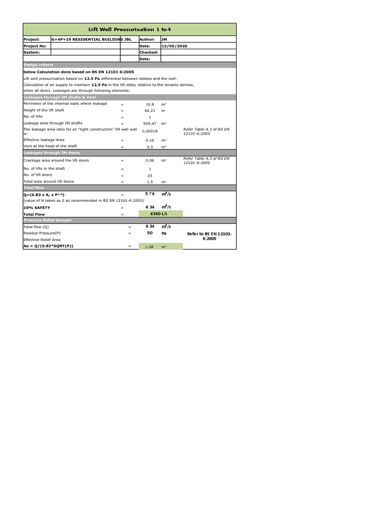Calculation For Lift | Download Free PDF | Elevator | Chemical Engineering