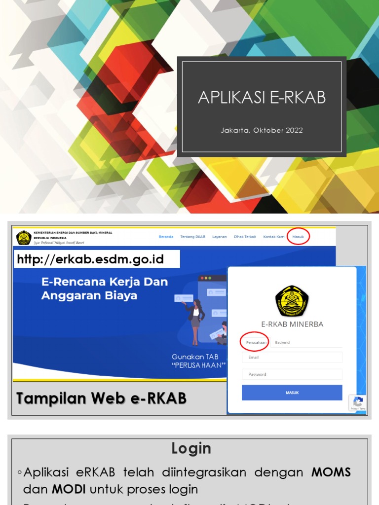 Paparan Menu Utama eRKAB 6 Okt 2022 | PDF