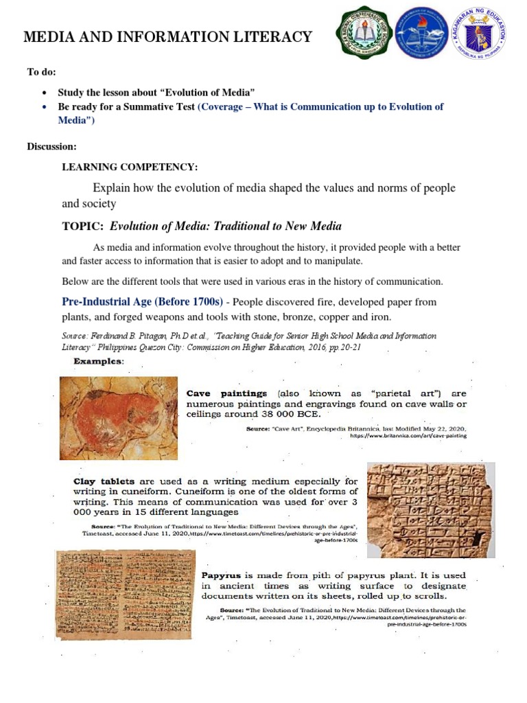 Evolution of Media Timeline Overview | PDF | Social Science | History