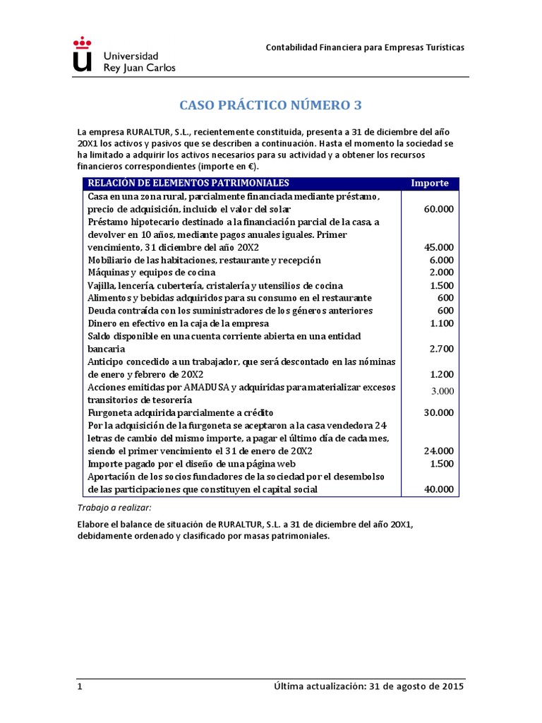 Caso 3 Contabilidad Financiera | PDF | Contabilidad | Business