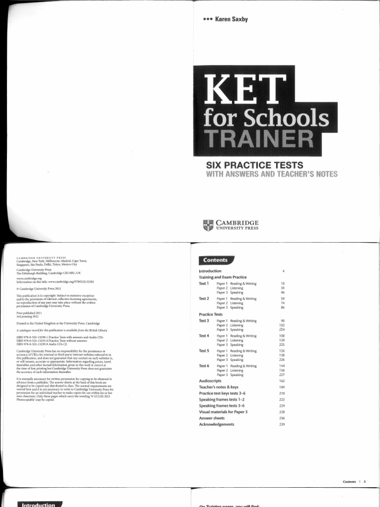 Ket For Schools Trainer | PDF