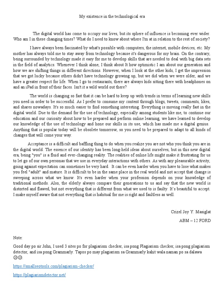 Output No 1 - Who Am I in The Digital World | PDF | Educational Technology | Communication