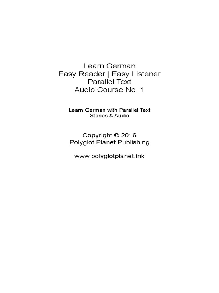 Short Stories in German | PDF