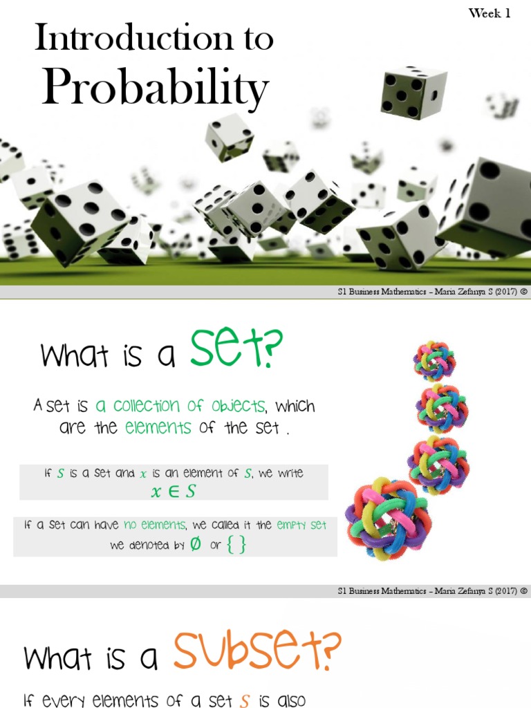 Session 4 - Introduction To Probability - MZS 2020 | PDF | Probability | Set (Mathematics)