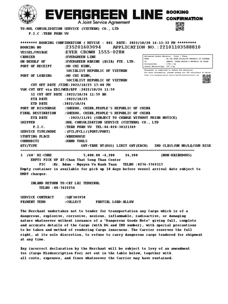 Booking | PDF | Cargo | Business Process