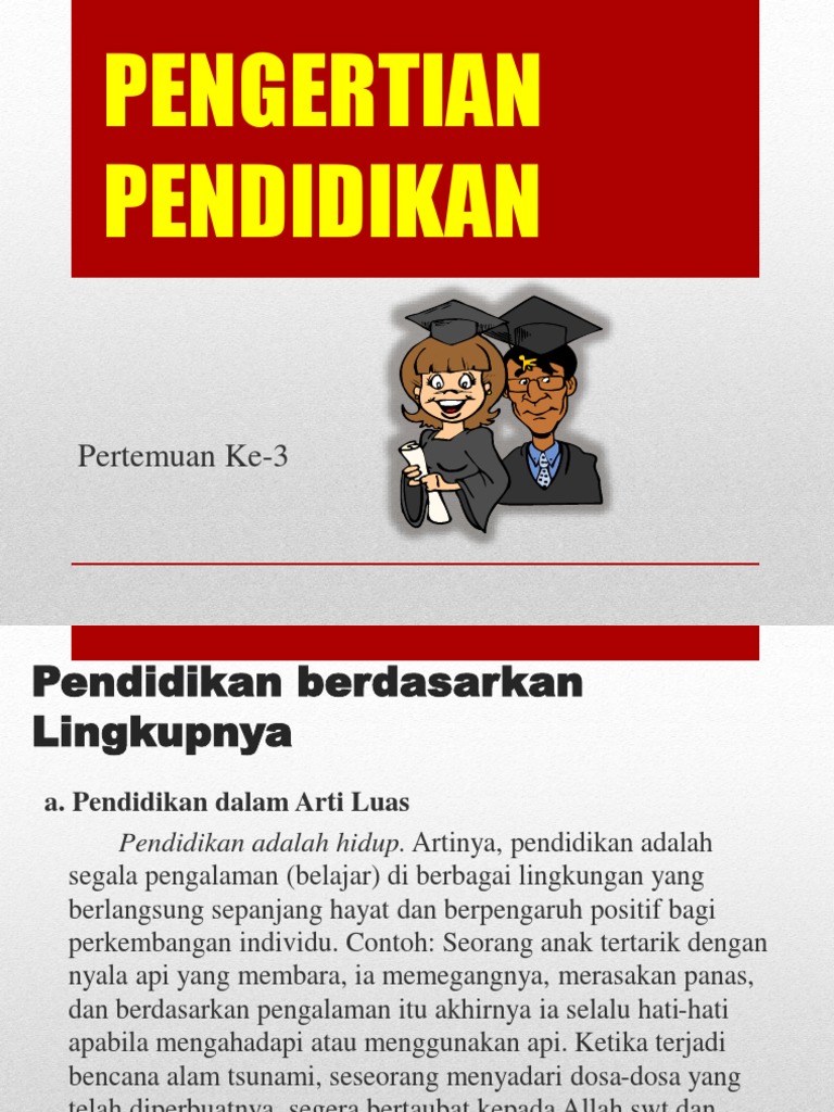 Pertemuan 03 Pengertian Pendidikan | PDF