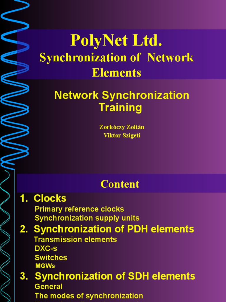 Network Synchronization Training Guide | PDF | Synchronization ...