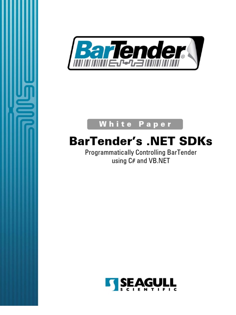 Whitepaper BarTender's NET SDKs | PDF | Microsoft Visual Studio | Software Development Kit