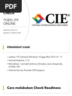 Tata Cara Check Readiness & Instal Aplikasi Toefl Lcu Unj | PDF