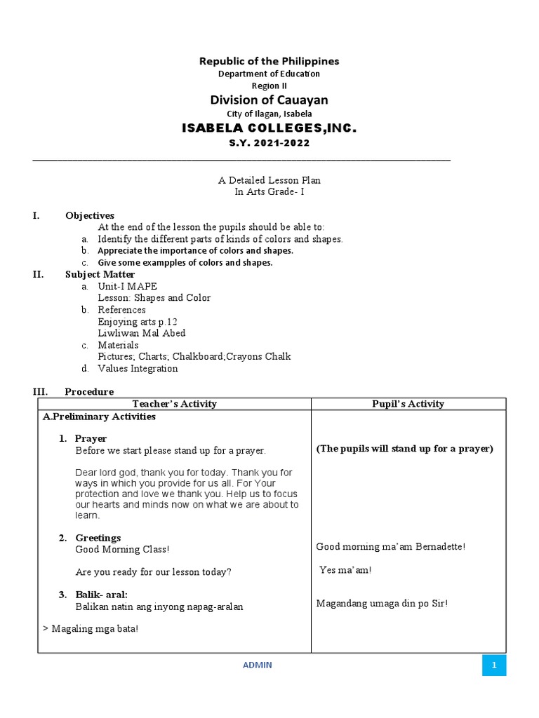 Co Detailed Lesson Plan Filipino | PDF