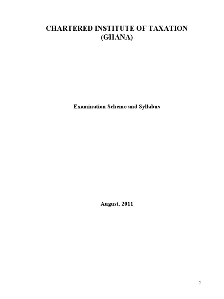 New CITG Exams Scheme & Syllabus | PDF | Taxes | Audit
