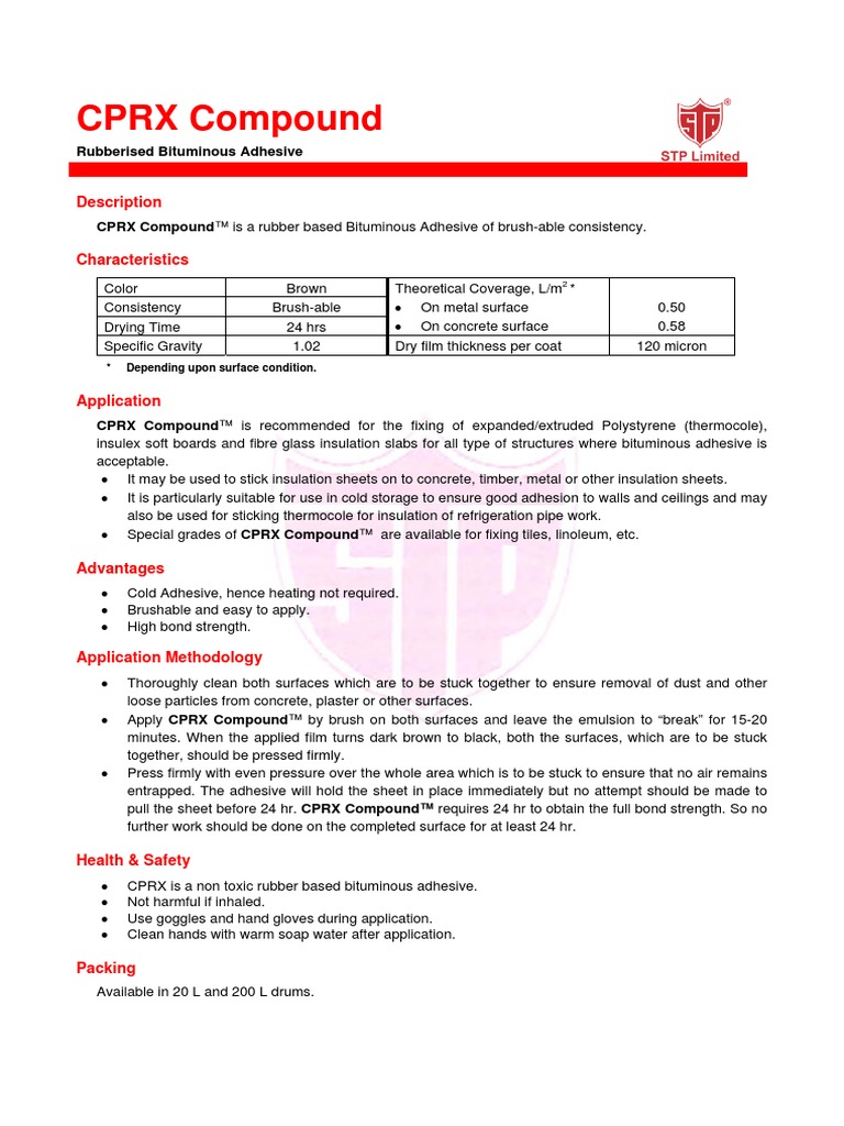 CPRX Compound1 | PDF | Concrete | Adhesive