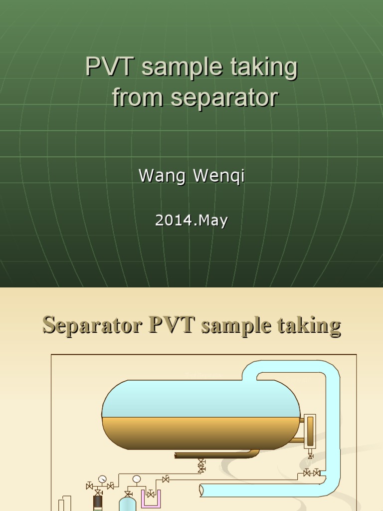 PVT Sample Taking From Separator | PDF | Gases | Atmosphere