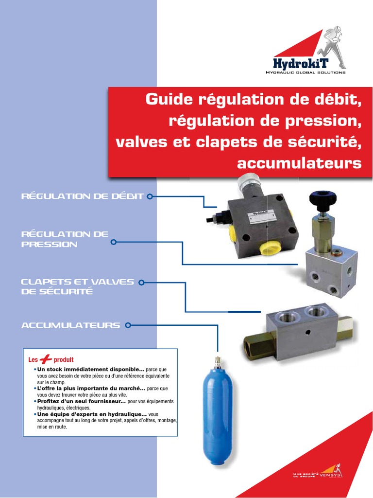 Guide Regulation de Debit Pression Securite Et Accumulateurs Hydrokit | PDF | Dynamique des ...