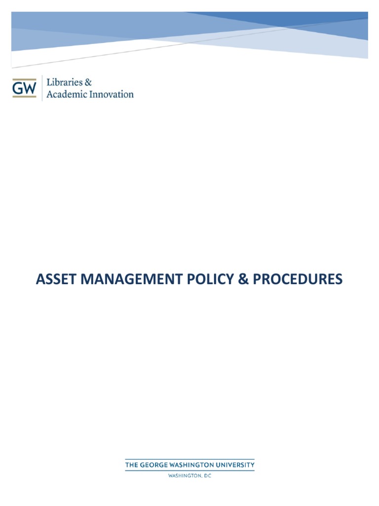 Asset Management Policy Overview | PDF | Desktop Computer | Mobile Phones