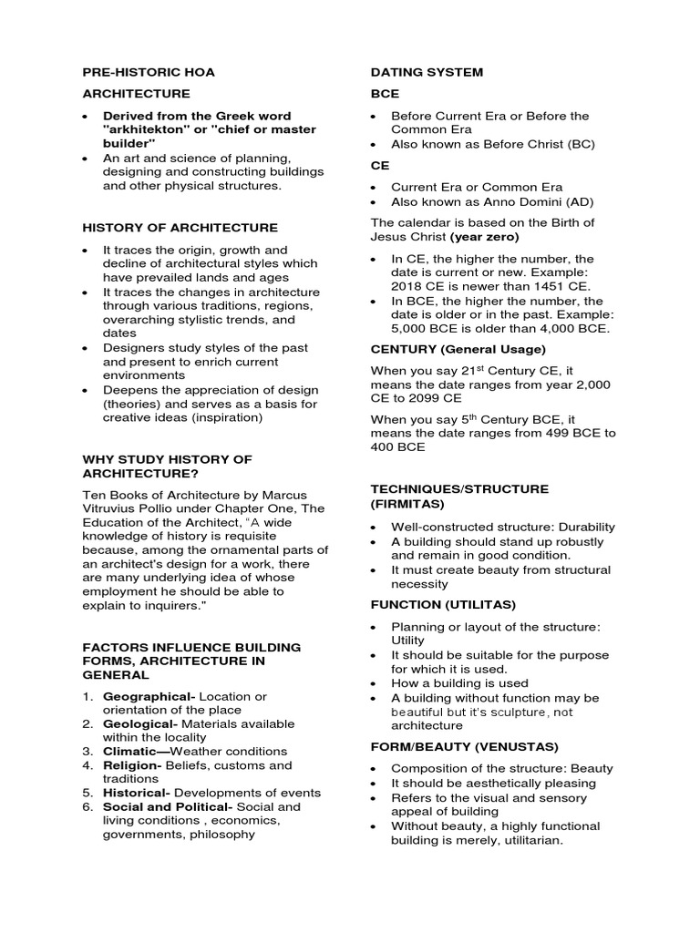 Hoa Comprehensive Reviewer2 | PDF | Stonehenge | Anno Domini