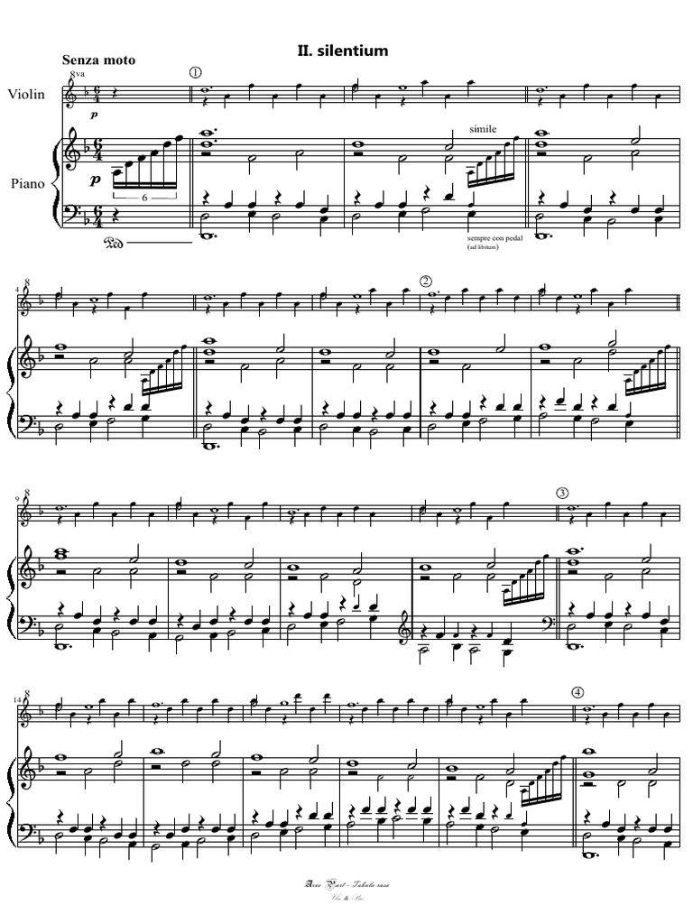 Arvo Pärt Tabula - Rasa II Silentium Pno | PDF
