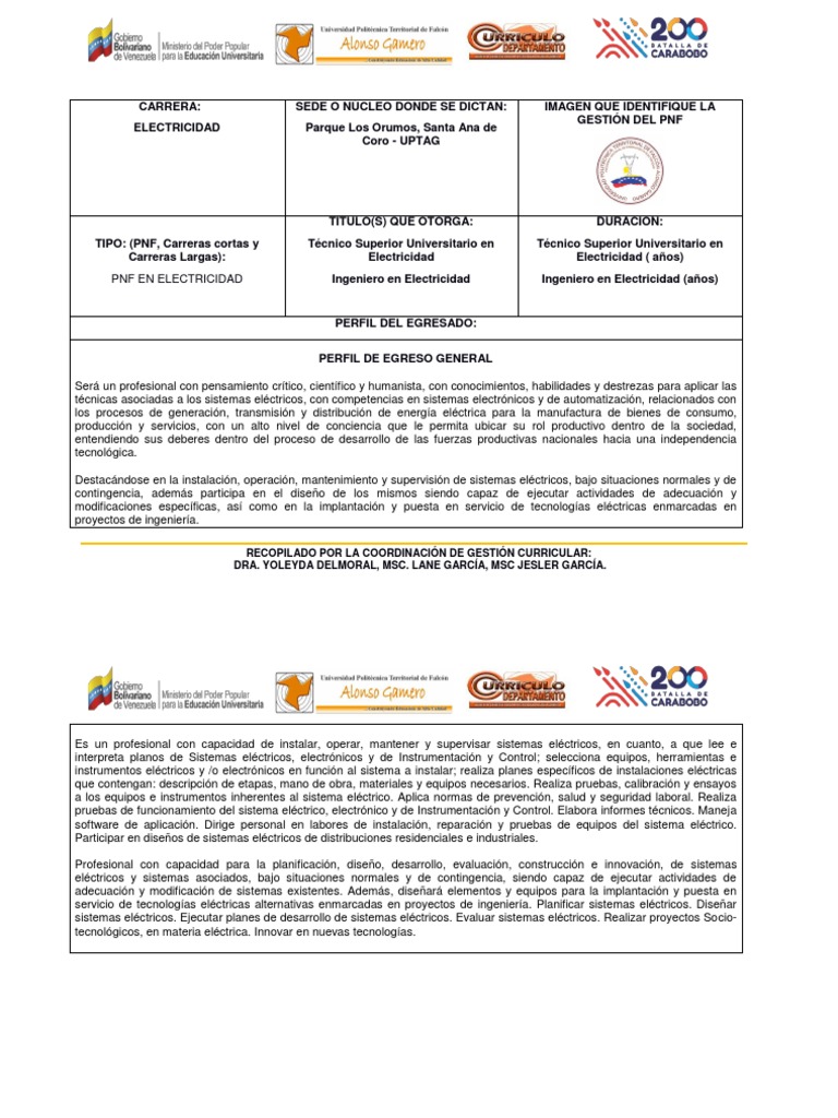 PNF Electricidad | PDF | Ingenieria Eléctrica | Electricidad