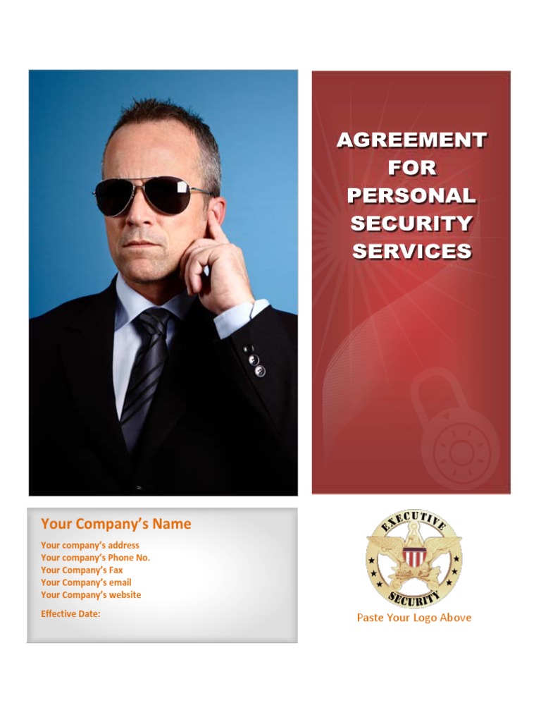 Bodyguard Contract Sample | PDF | Security Guard | Business