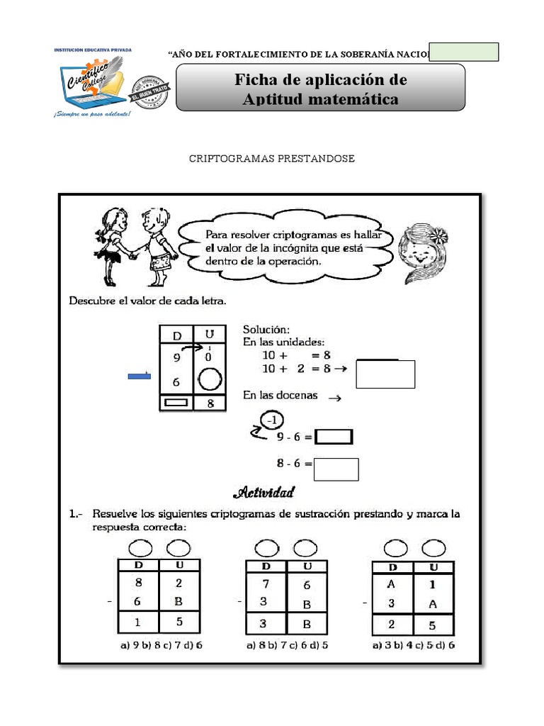 Ficha de Los Criptogramas Prestandose | PDF | Tecnología