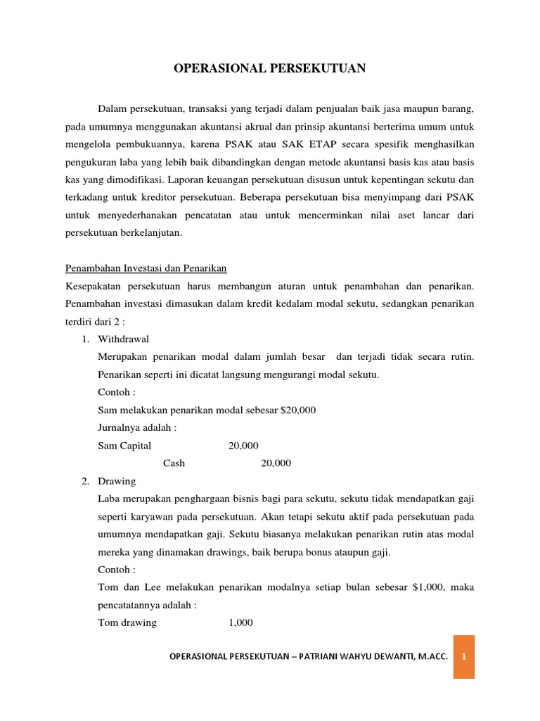 Operasional Persekutuan | PDF | Hukum