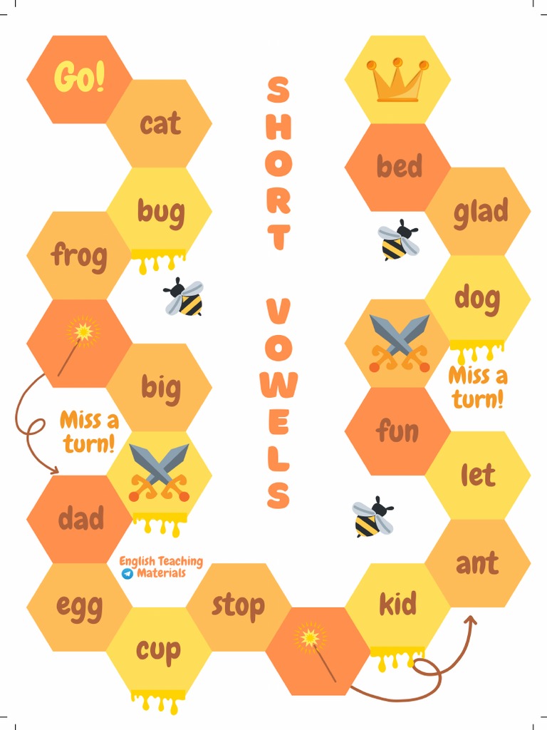 Short Vowels Game | PDF