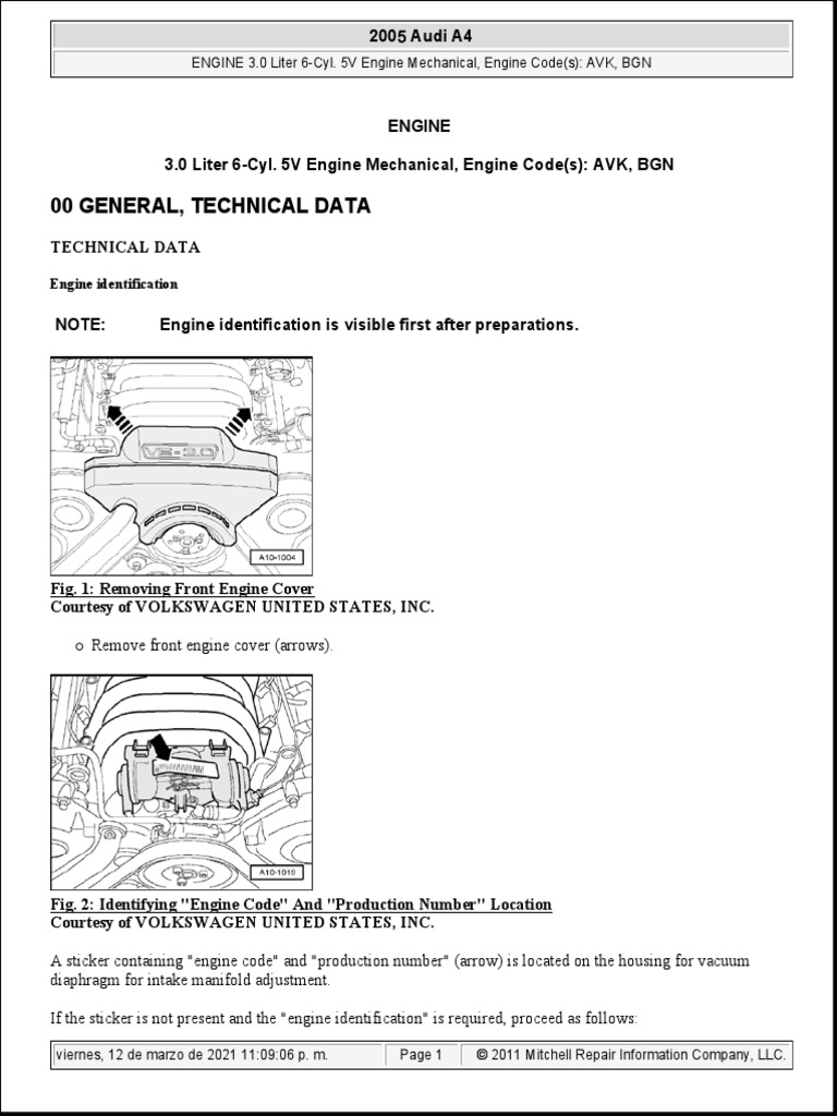 00 General, Technical Data: Engine Identification | PDF | Clutch | Belt (Mechanical)